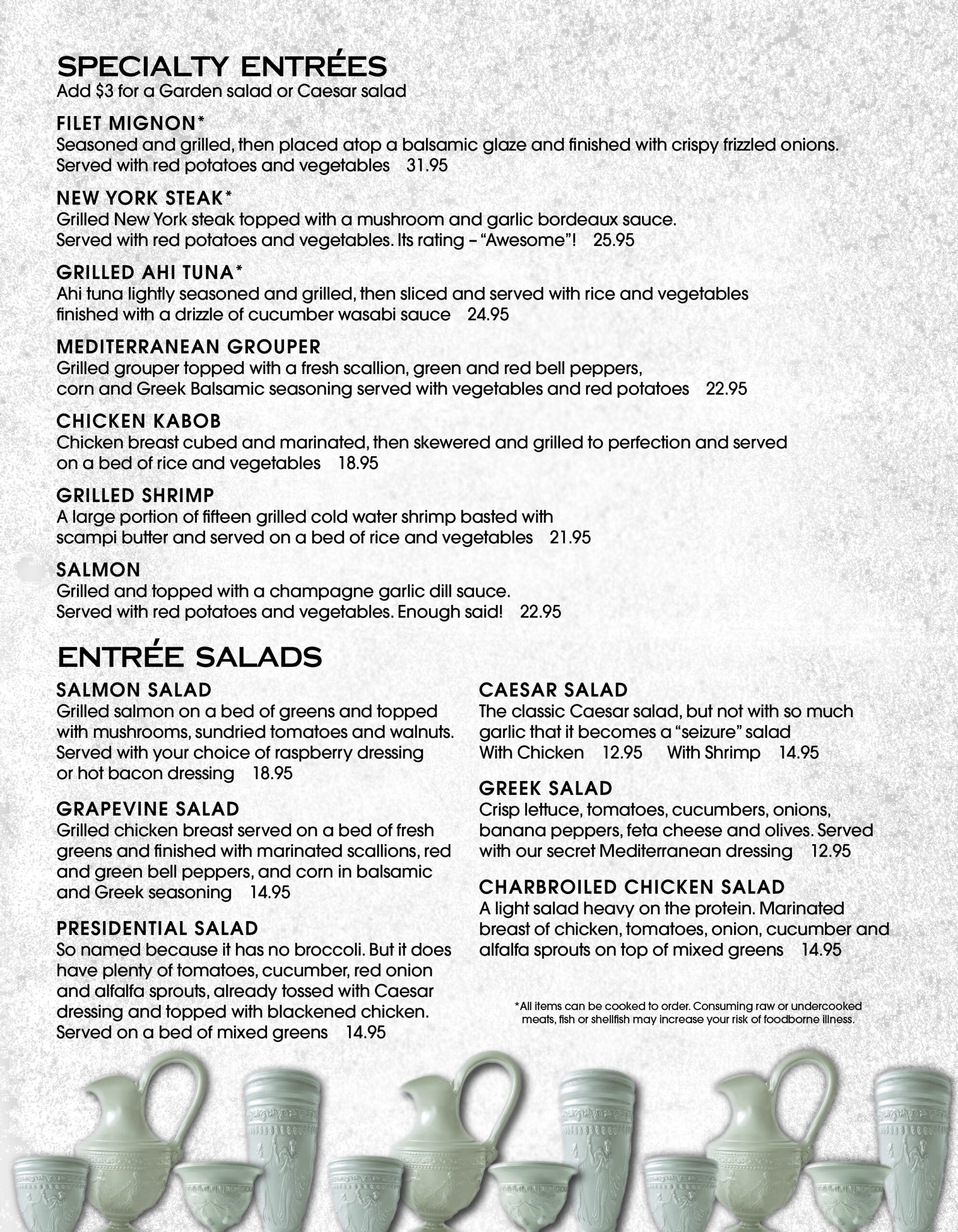 Grapevine Menu - Grapevine Restaurant
